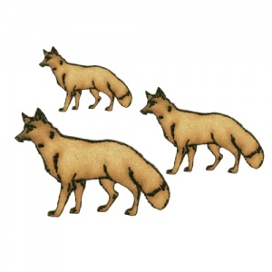 Curious Fox Wood Shape style 10 for altered art and crafts